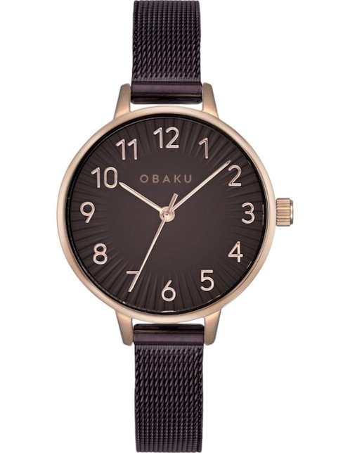 Reloj Obaku Denmark Syren Walnut para mujer V237LXVNMN 1