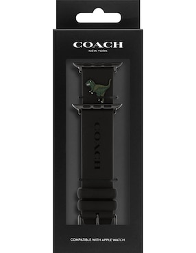 Correa para reloj Coach de silicón estampado con logo de la marca